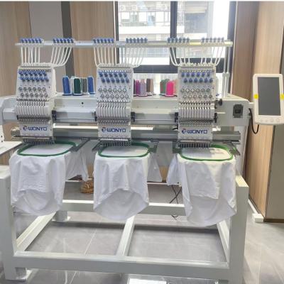 China Wonyo High-Speed 3-Head Computerized 3D Letters Embroidery Machine with 9-12-15Needles for sale