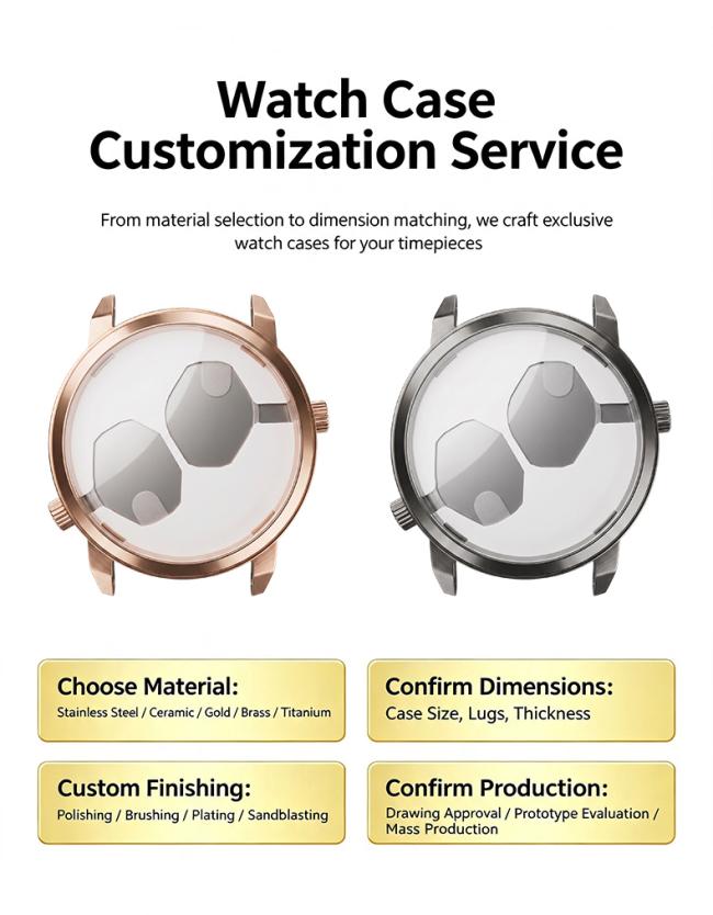 StellarArmor Z-Core B2B watch case customization for Titanium and Ceramic materials.