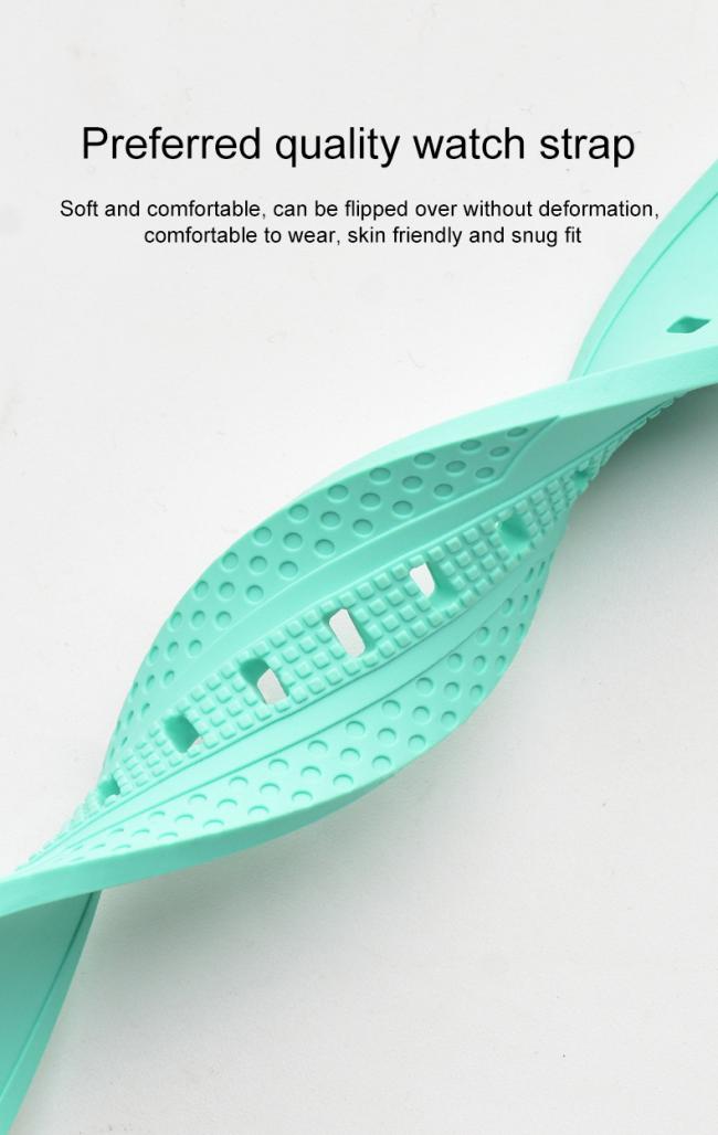 Flexible FKM rubber strap showing high resilience without deformation.