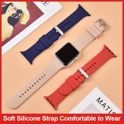 China Faixa de relógio personalizada da borracha de silicone da personalização 40mm para o relógio 44mm de Apple à venda
