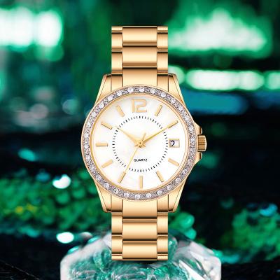 Cina Donne eleganti di Diamond Quartz Watch Design For della cassa della lega di acciaio inossidabile in vendita