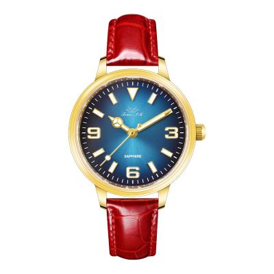 Cina Progettazione impermeabile del cinturino di cuoio di orologio del quarzo del diamante 3ATM della cassa della lega di acciaio inossidabile di modo per le donne in vendita