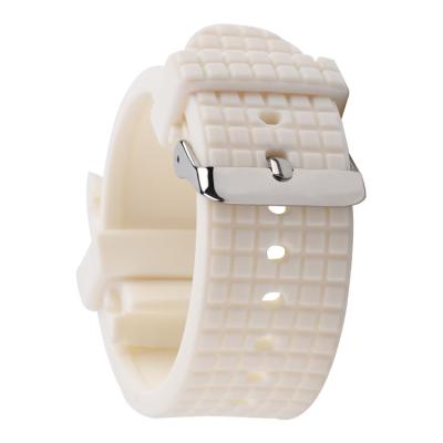 China 13 faixa de relógio do silicone das cores 24mm, correia de relógio gravada extremidade curvada à venda