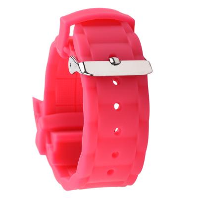 China A correia de relógio unisex da borracha de silicone une a extremidade curvada 20mm à venda
