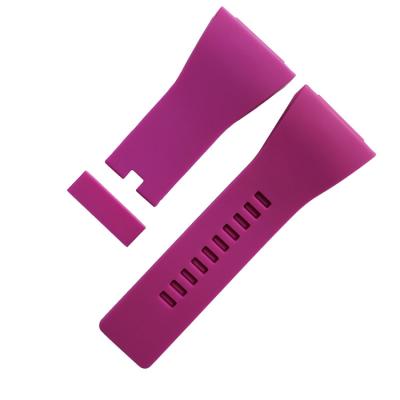China a correia de relógio da borracha de silicone de 38mm une a extremidade curvada para o relógio de pulso à venda