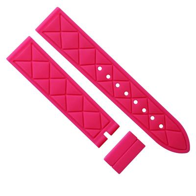 China Faixas flexíveis da correia de relógio da borracha de silicone de 20mm para relógios dos esportes à venda