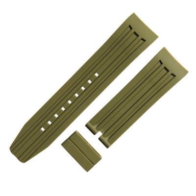 Cina Forma su ordinazione di gomma dei cinturini degli uomini rigidi del silicone 24mm in vendita