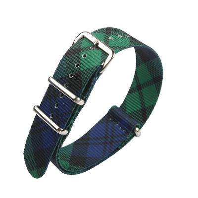 Cina Modello alla moda di nylon dei cinturini della cinghia della stampa del tartan 22mm in vendita