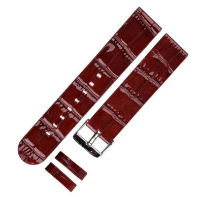 中国 磨かれた広い本革の時計バンド、22mmの男性用革バンド 販売のため