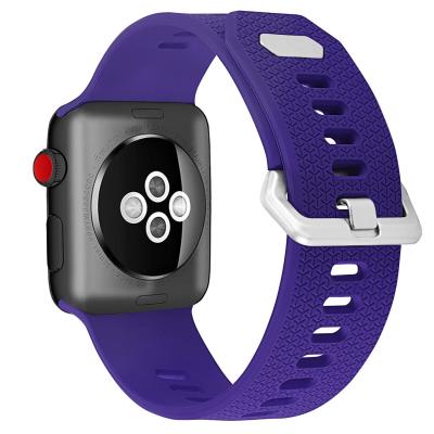China Delicado impermeável feito sob encomenda da faixa do relógio de pulso do silicone de 38 42mm para o relógio de Apple à venda