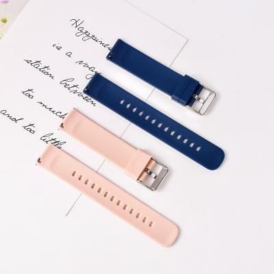 China Apronte para enviar faixas de borracha macias da correia de relógio do silicone da correia 22mm à venda
