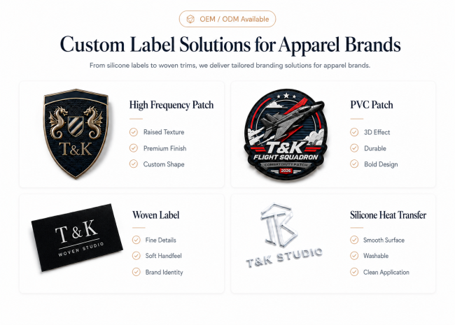 Custom silicone printed clothing label example 3