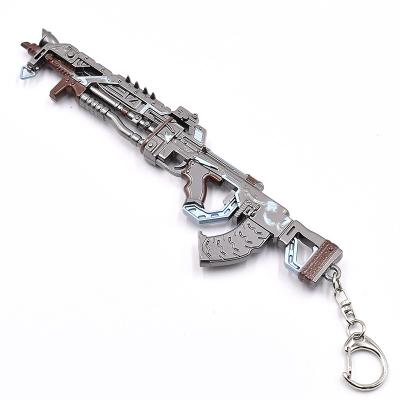 Cina Customers customize popular shooting games Ape x mini metal 16 cm keychain toys mechanical gun models gift in vendita