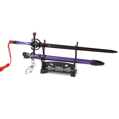 Cina Spada Keychains Mini Katana di anime di Joan Press To Eject Purple di destino in vendita