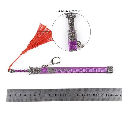 Cina La spada porpora selvaggia Keychains di anime automatico espelle Mini Katana in vendita