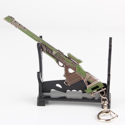Cina Macchina tripla a catena chiave in lega di zinco di leggende dell'apice della pistola 11CM in vendita