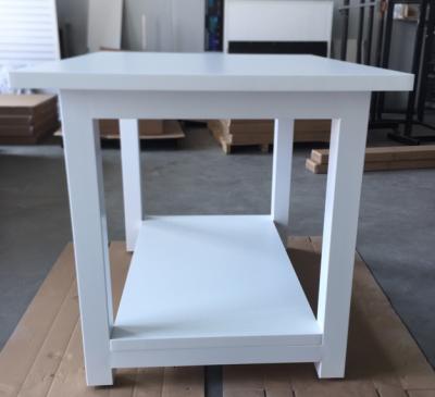 Chine Tableau minimaliste blanc à deux étagères pour les produits à vendre