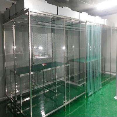 중국 알루미늄 합금/스테인리스 청정실 장비 PVC Softwall 청결한 부스 판매용