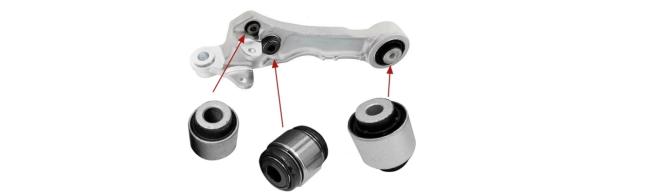 Rubber suspension bushing component illustration