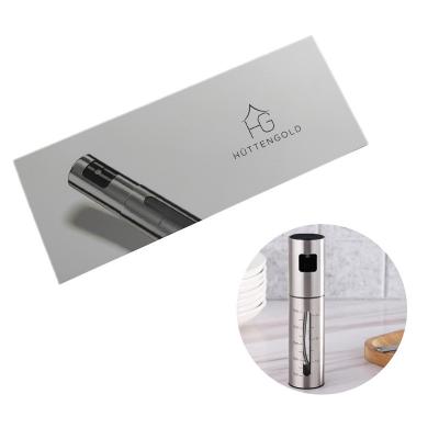 Chine Commande sur commande de luxe pompe à vinaigre d'huile en acier inoxydable pulvérisateur bouteille de parfum boîte d'emballage avec inserts à vendre