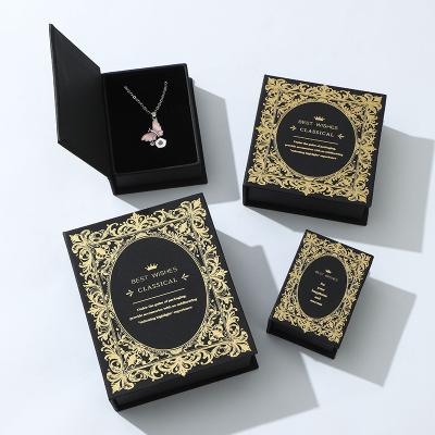 Wholesale Custom Luxury Necklace and Earrings Magnet Box Jewelry Storage Box