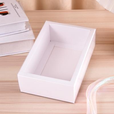 China Custom High-End  Packaging Boxes Kraft Paper Drawer Box with Clear PET Window for sale