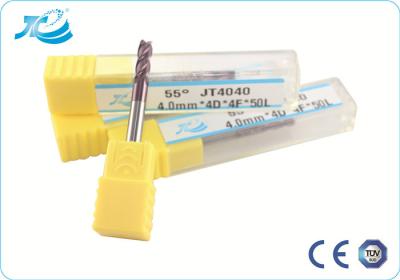 China Moinho de extremidade quadrado de 4 flautas, moinho do carboneto de tungstênio do diamante do milímetro HRC55 Multfunctional do diâmetro 6 à venda