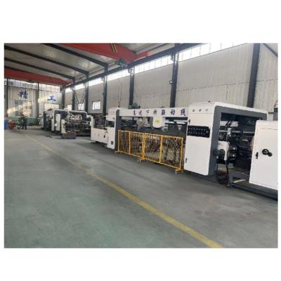 Cina 3 colori Flexo Stampante Cartone Automatico Cartuccia Gluer Online Imballatore 2500 KG Peso in vendita