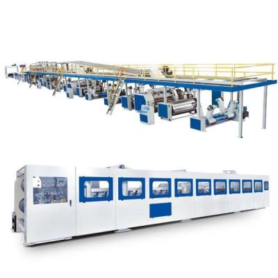 Cina 4500 kg Linea di produzione di cartone ondulato a tre strati ad alta velocità per imballaggi efficaci in vendita
