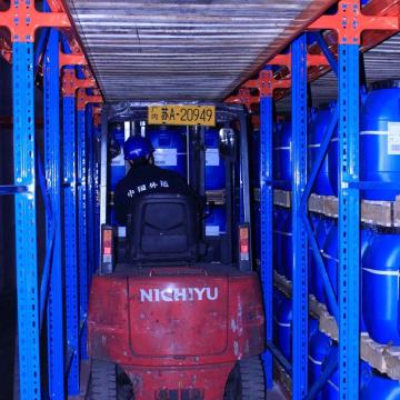 High-density storage with drive-in pallet racks