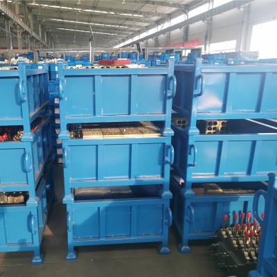 China Customized Grid Material BoxStackable Transportation Logistics Metal Steel Pallet Box Turnover Box for sale