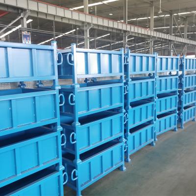 China Customizable Foldable Warehouse Storage Pallet Box Storage Mesh Bins for sale