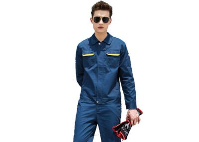 China Polyester-/Baumwollquadrieren lange Ärmel-industrielle Arbeits-Uniform-Jacken Kragen zu verkaufen