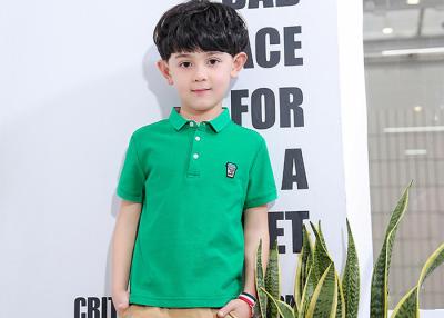 China Dünnes Hemd-die Art-Kleidungs-Jungen-Polo-Hemden der halbe Ärmel-Stickerei-Kinder zu verkaufen