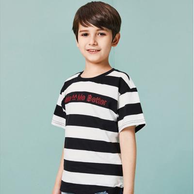 China Zweifarbige die Kleidungs-des kurzen Ärmels Beschaffenheits-T-Shirt Kinder Jungen-Kleidung Baumwoll zu verkaufen