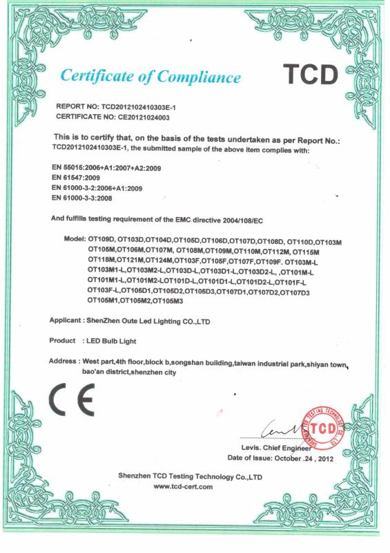 - Shenzhen oute led lighting., LTD
