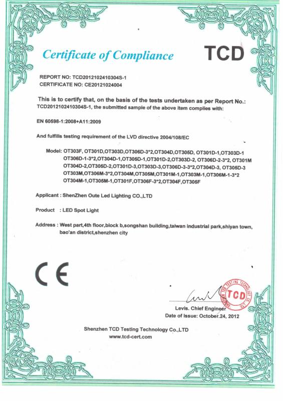 - Shenzhen oute led lighting., LTD