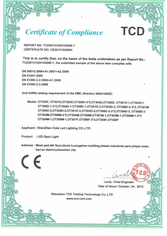 - Shenzhen oute led lighting., LTD