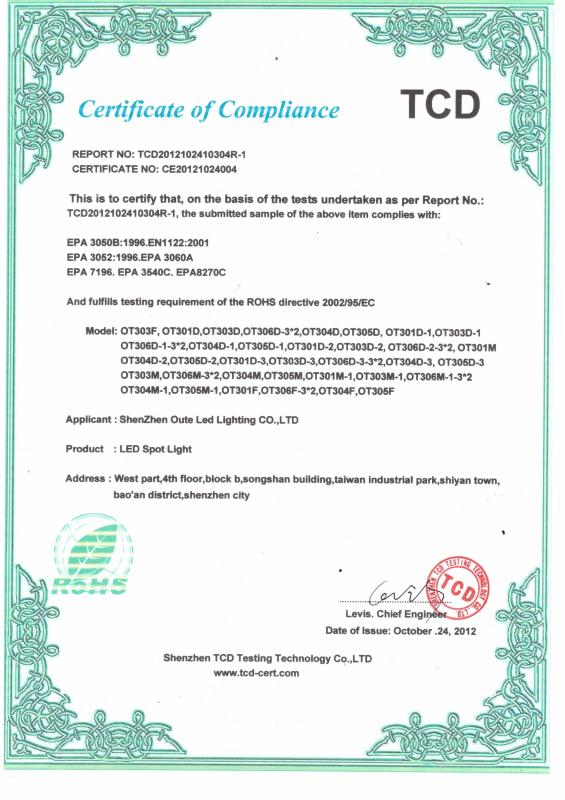 - Shenzhen oute led lighting., LTD