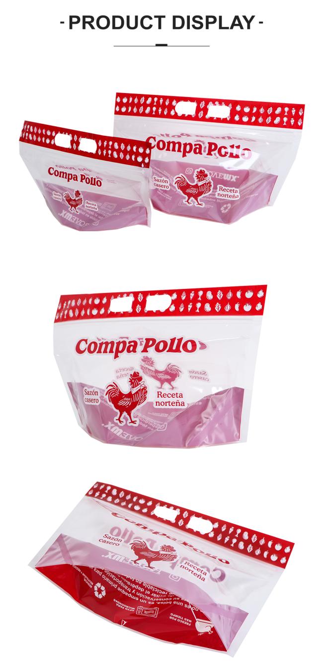 Custom printed packaging bags for hot food products