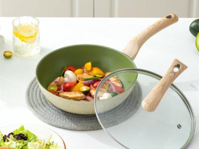 Κίνα Παν 10Inch αργιλίου ασφαλίστρου μη ραβδί τηγανιτών με την αποσπάσιμη λαβή προς πώληση