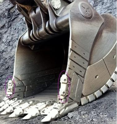 Cina Protettore resistente di Bucket Side Cutter dell'escavatore per estrazione mineraria Liebherr R9350 in vendita