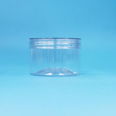 Clear Easy Open Cylinder Plastic PET Jar Screw Lid For Dried Fruit Candy Cookies