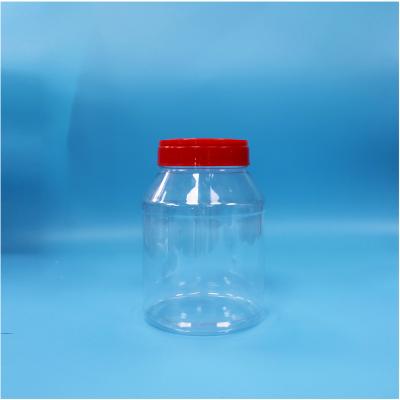 Transparent Plastic Candy Chocolate Chip Bean Dried Banana Nuts Jar Screw Top Lid