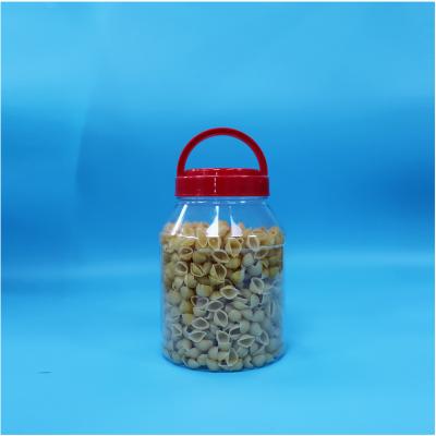 Clear Food Grade Plastic Candy Chocolate Chip Bean Dried Fruit Jar Screw Flat Lid