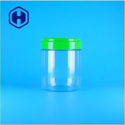China Food Grade Sealable Empty Plastic PET Clear Round Peanut Butter Screw Handle Cap for sale