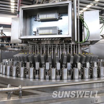 중국 고속 과일 주스 충전 기계 세니티제어 닦기 과일 덩어리 페리스탈틱 웨이징 병 봉쇄 모노블록 판매용