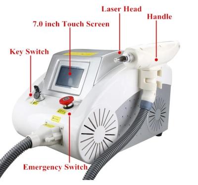 Cina Portatile della macchina di rimozione del tatuaggio del laser del commutatore di 40 - 1200MJ Q per rimozione del pigmento in vendita