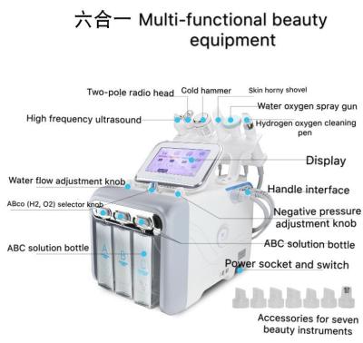 Cina Hydra facciale multifunzionale Dermabrasion di ringiovanimento dell'ossigeno dell'idrogeno di ringiovanimento della pelle in vendita