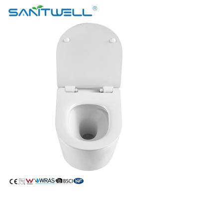 Κίνα SWA325Wholesale Washdown WC Procelian πολυτέλειας χωρίς σκελετό κρεμασμένη τοίχος ευρωπαϊκή αγορά παγίδων τουαλετών Π προς πώληση